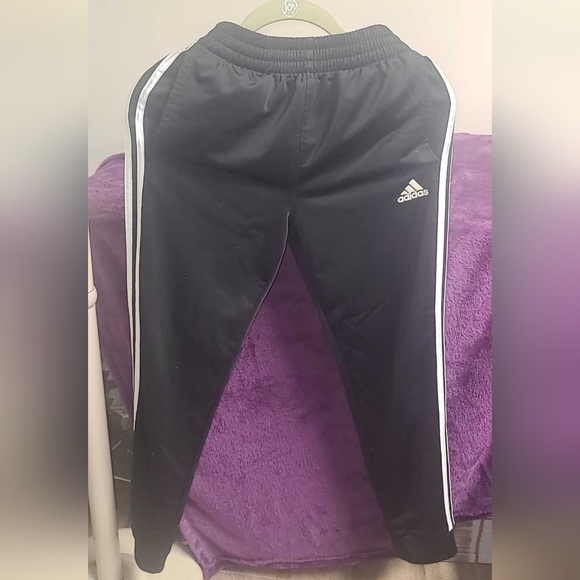 adidas | Bottoms | Girls Adidas Pants Jogger Sweats Size 12 Black White ...